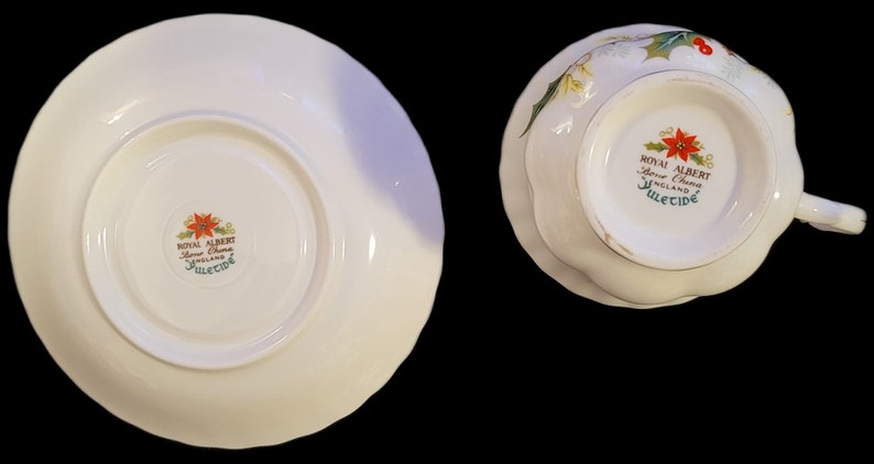 1970s Royal Albert Yuletide Teacup & Saucer, Vintage Collector Red ...