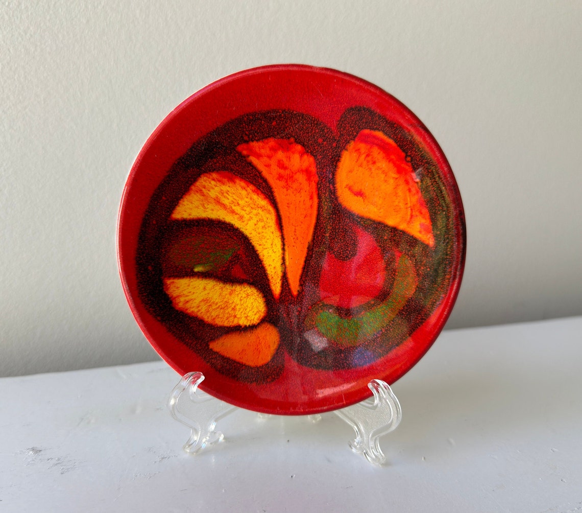 Poole Art Pottery Delphis Pattern 5" Pin Dish Hand Painted by Rosina St ...