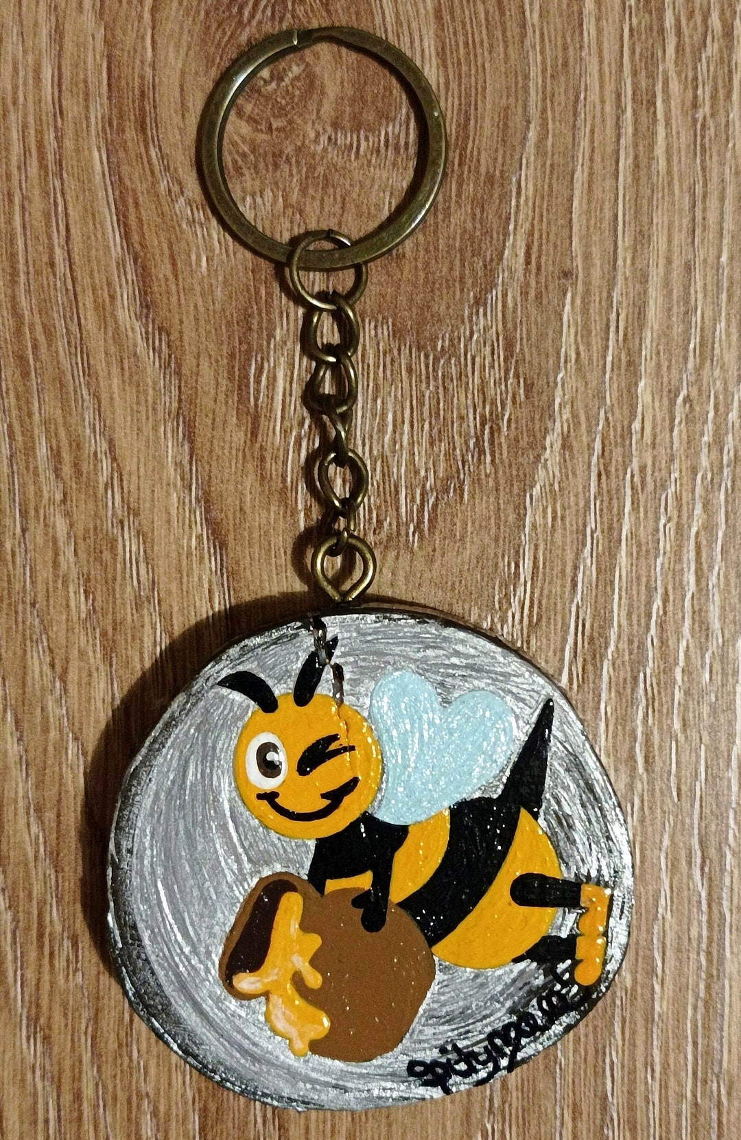 Schlüsselanhänger Mit Bienen, Buzzy Bee Keychain Winnie - Etsy