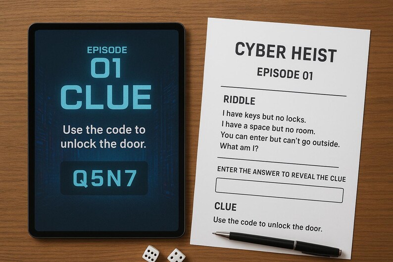Cyber Heist Adventure Pack | Printable Escape Room Game | Digital ...