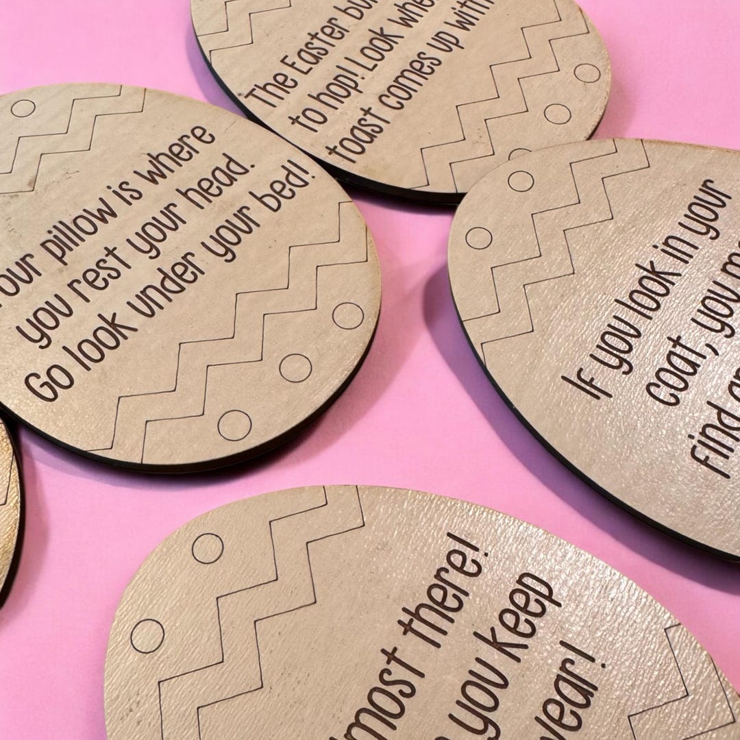 Easter Scavenger Hunt Egg Wooden Cutouts, Fun Easter Egg Hunt,17 Eggs ...