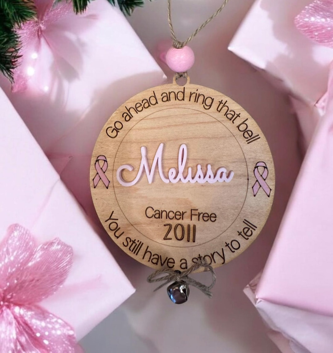 Cancer Free Ornament, Breast Cancer Survivor Ornament, Ring the Bell ...