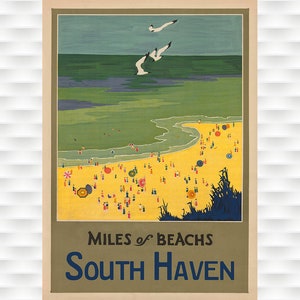 Custombeaches Retro Beach Poster Home Decor Wall Art Birthday Gift - Etsy