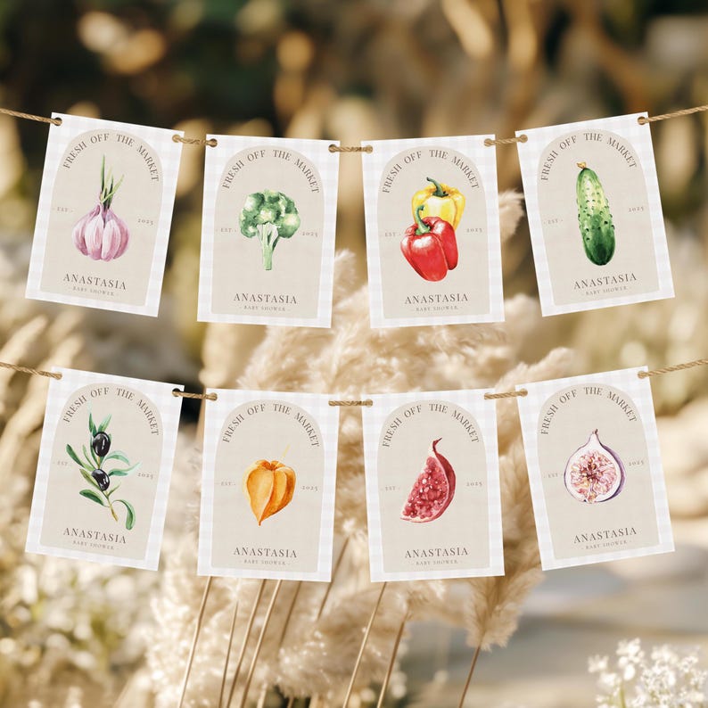 Printable Farmers Market Banner, Seed Banner, She’s Fresh off the ...