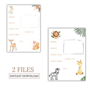 Printable Kids Templates | About Me | School | Playschool | First Day ...