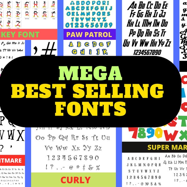 Best Selling Fonts - Etsy