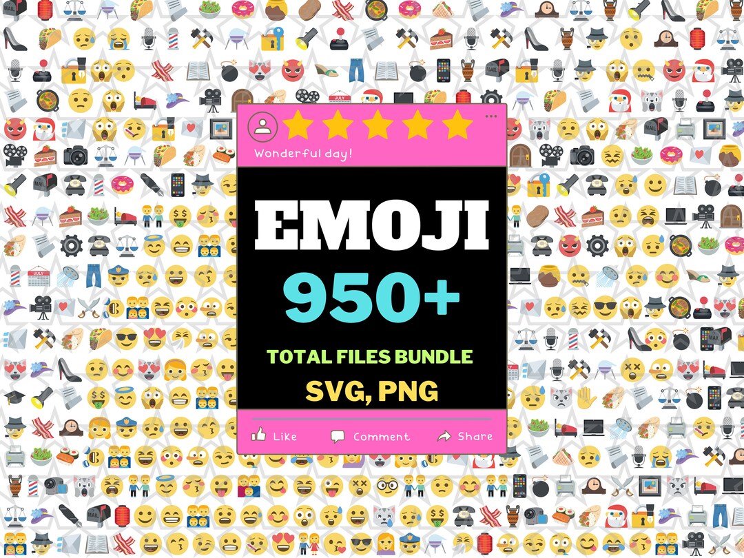 MEGA Emoji SVG Png Mega Bundle Emoji SVG Emoji Clipart - Etsy Portugal