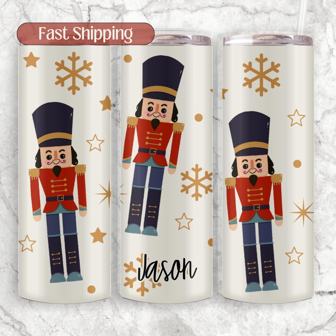 Personalized Christmas Nutcracker Tumbler, Nutcracker Travel Mug ...
