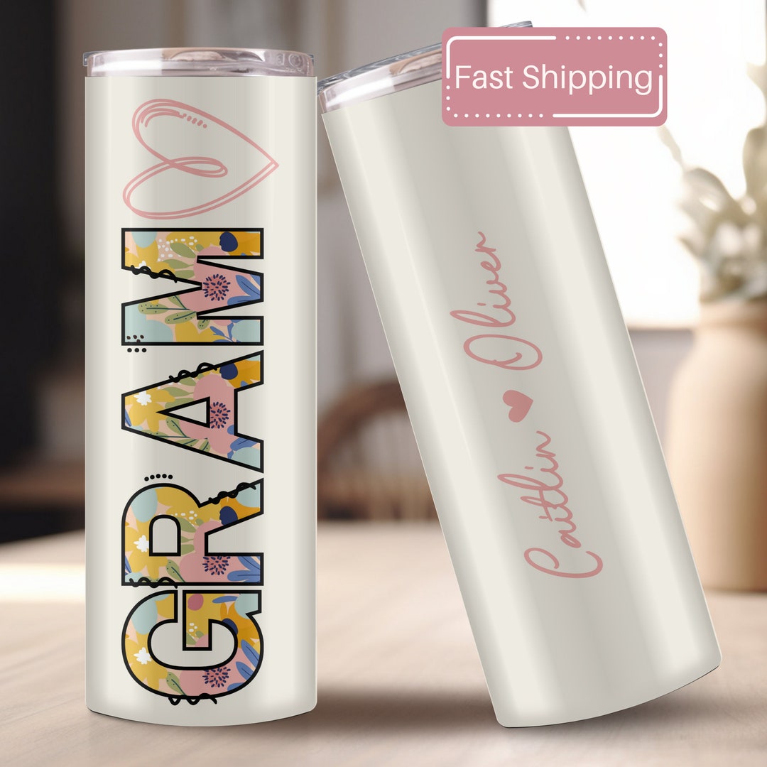 Personalized Gram Tumbler for Grandma for Mothers Day Gift, Floral Gram ...