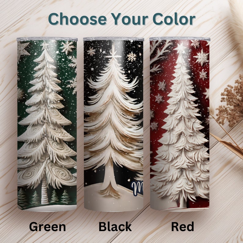 Personalized Christmas Tumbler, Christmas Tree Christmas Travel Mug for ...