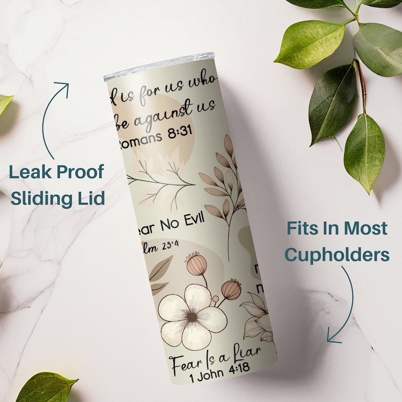 Bible Verse Tumbler Personalized, Christian Affirmation Gift for Her ...