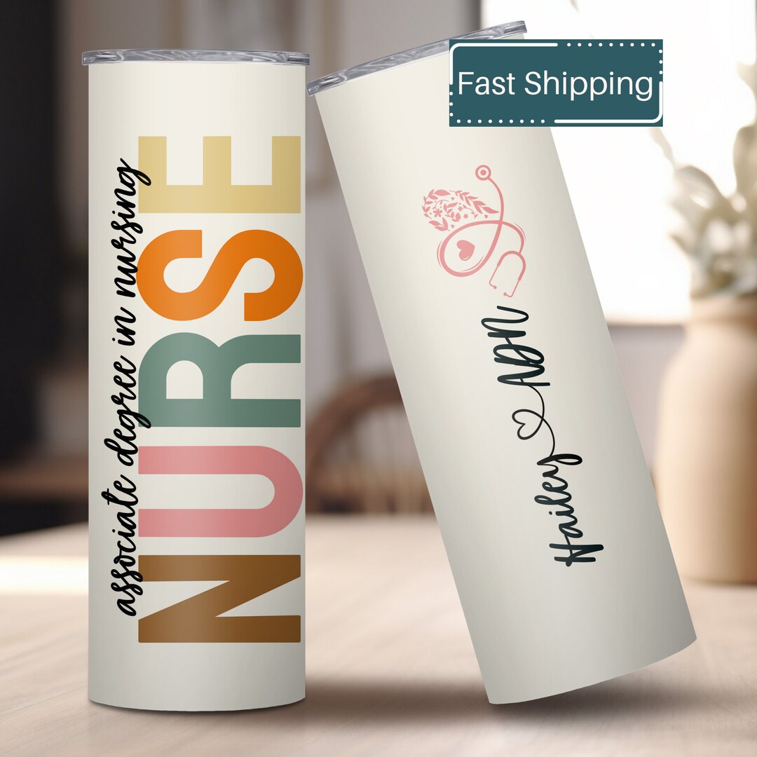 ADN Nurse Tumbler, ADN Gift, Personalized Associate Degree in Nursing ...