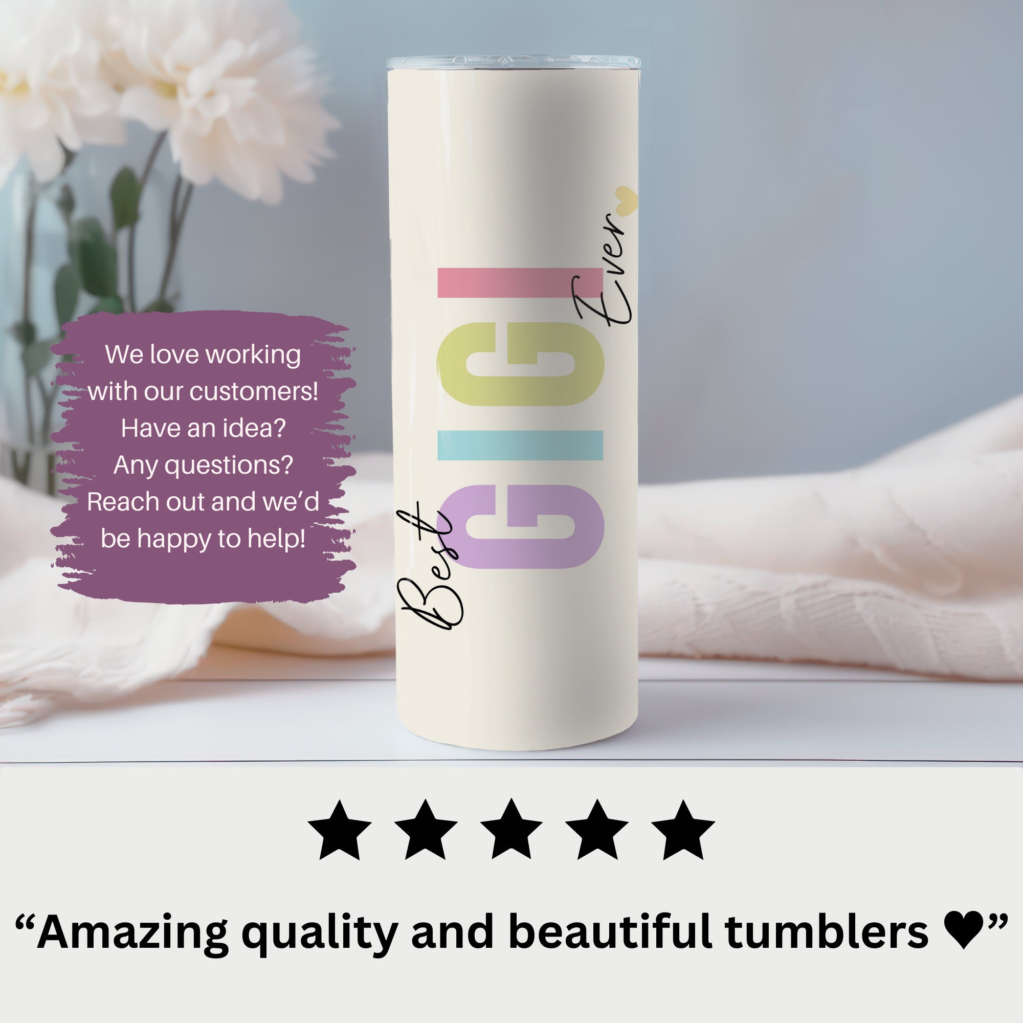 Personalized Gigi Tumbler, Mothers Day Gift for Gigi, Gigi Birthday ...