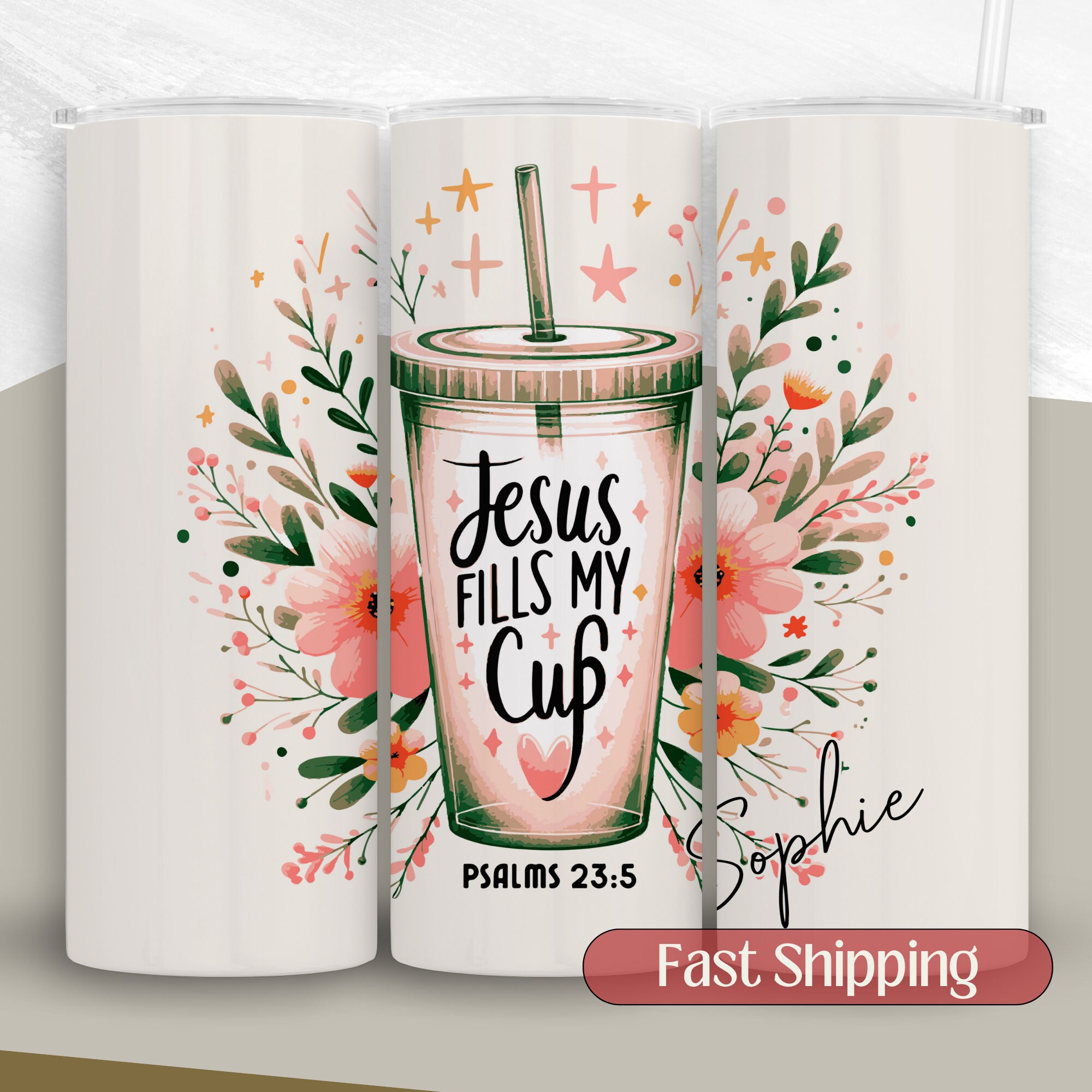 Bible Verse Tumbler Personalized, Christian Travel Mug Gift for Her ...