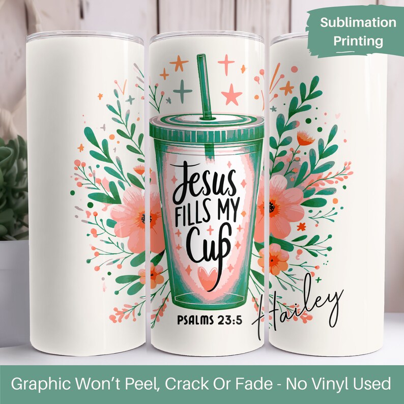 Bible Verse Tumbler Personalized, Christian Travel Mug Gift for Her ...