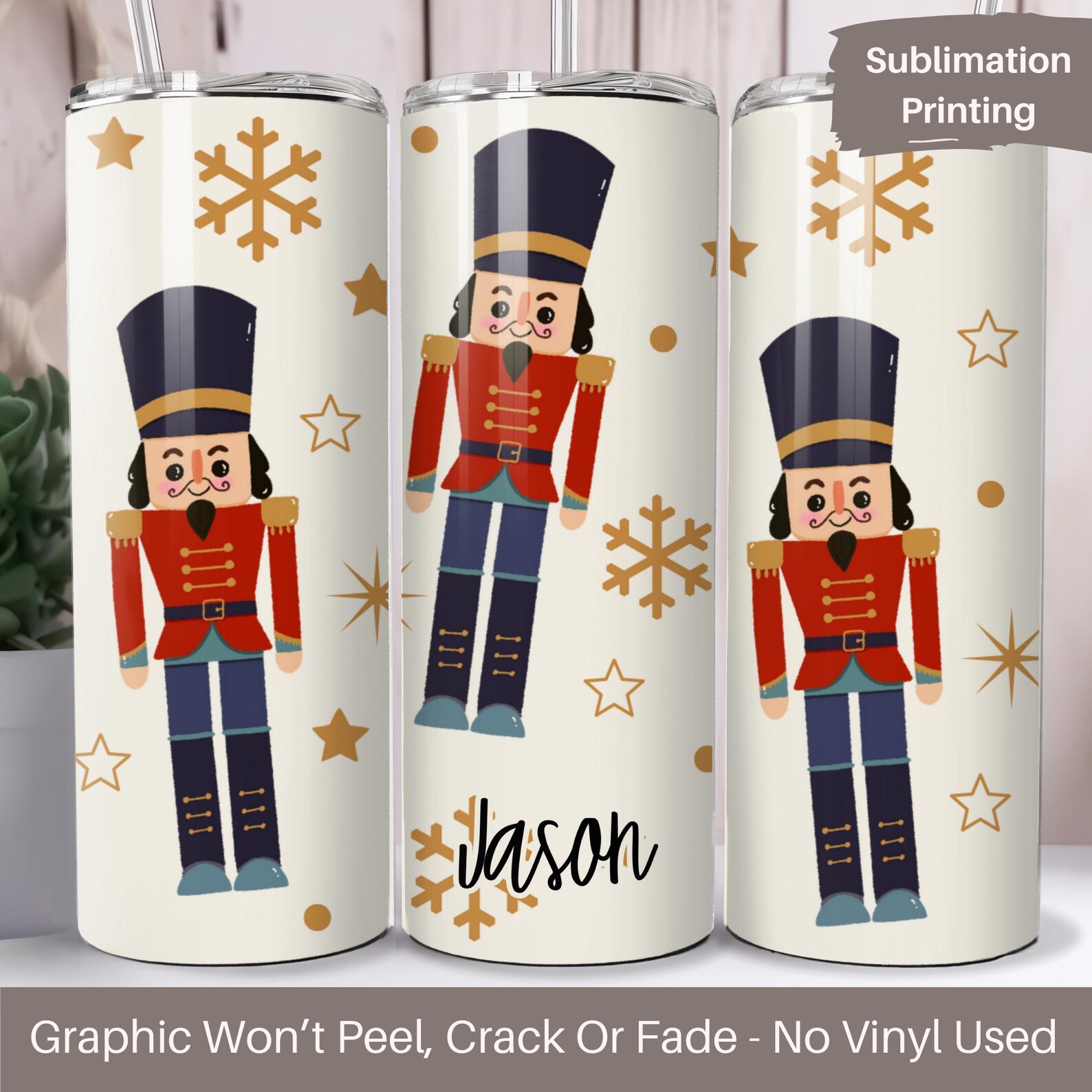 Personalized Christmas Nutcracker Tumbler, Nutcracker Travel Mug ...