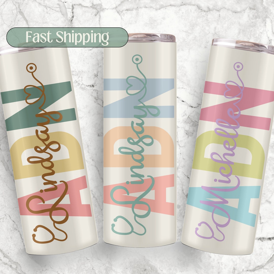 ADN Nurse Tumbler, ADN Gift, Personalized Associate Degree in Nursing ...