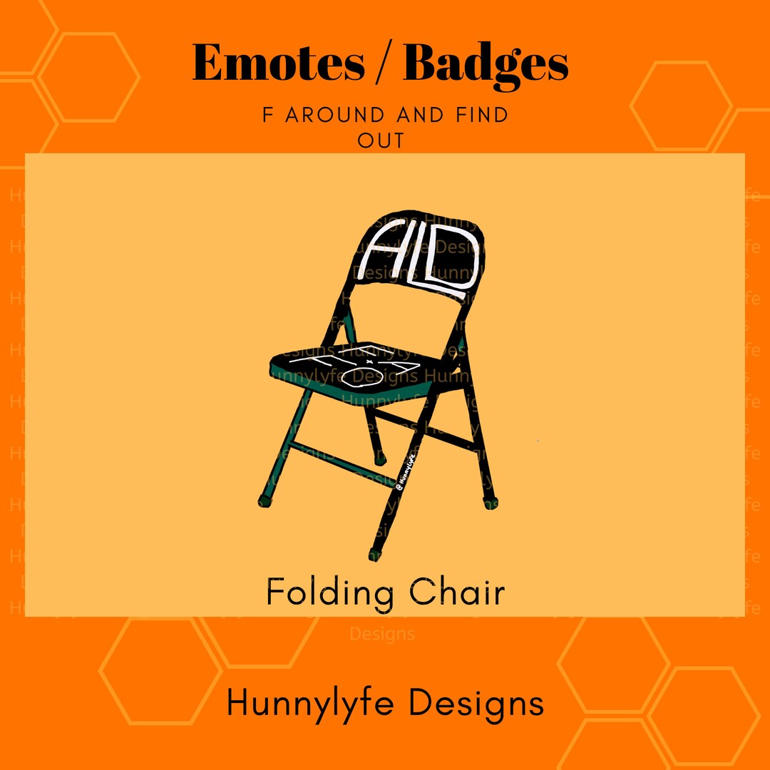 Level up Your Stream: Premium Folding Chair Streaming Badges & Emotes ...