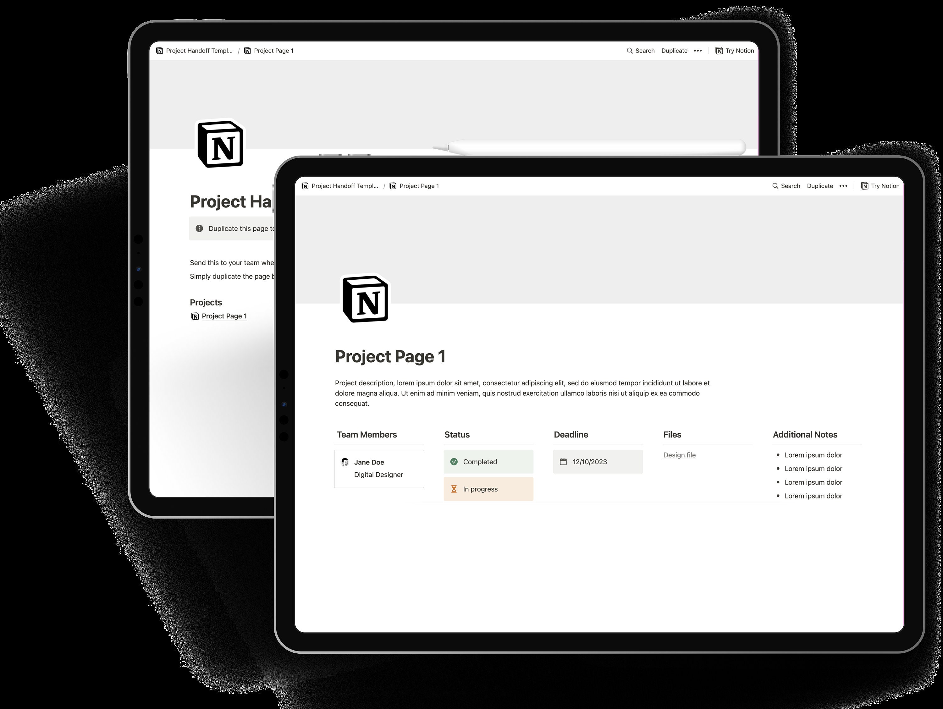 Project Handoff Template - Etsy