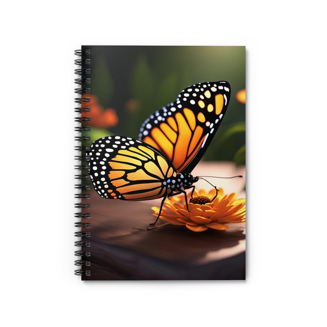 Monarch Butterfly Spiral Notebook: Ruled Line Journal - Etsy
