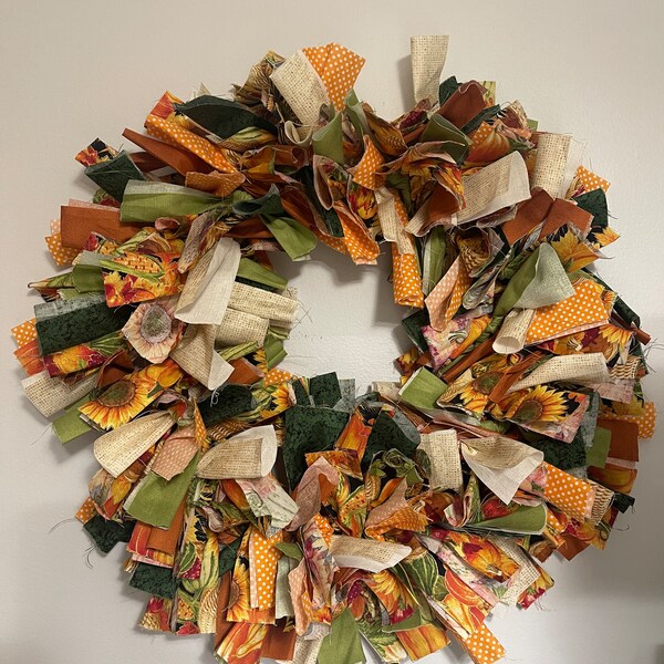 Rag Wreath - Etsy