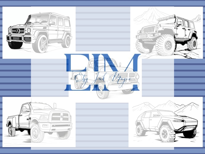 Truck and SUV Coloring Pages for Kids | Jeep,rubicon,sahara,ram ...