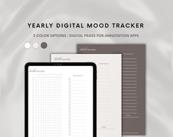 Year in Pixels Printable Mood Tracker Daily Moods Emotional Wellness ...