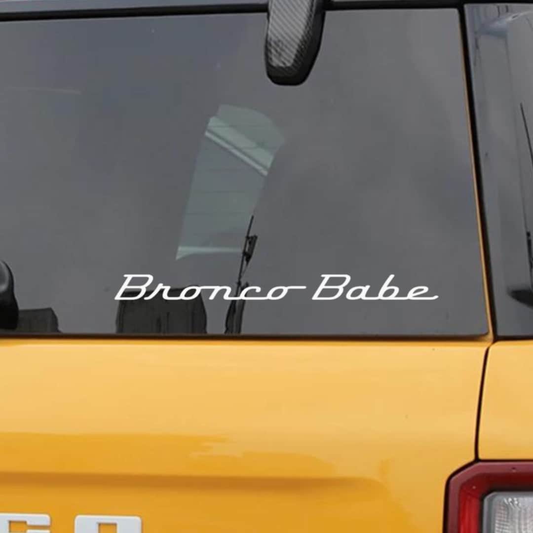 BRONCO BABE Ford Bronco Sport Vinyl Window Sticker for Rear Windows or ...