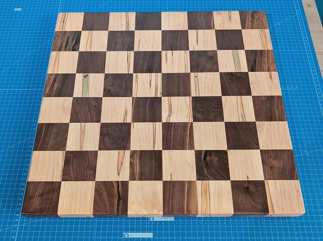 Large Chess Board - Solid Wood & Modern Design - Etsy