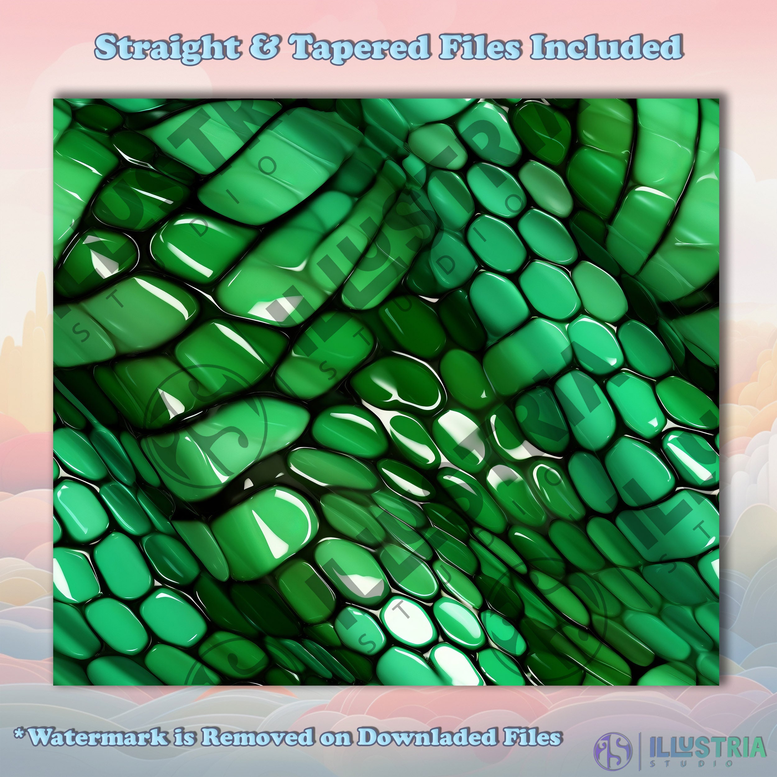 Snake Skin Skinny Tumbler Sublimation Design 20 Oz Seamless Straight ...