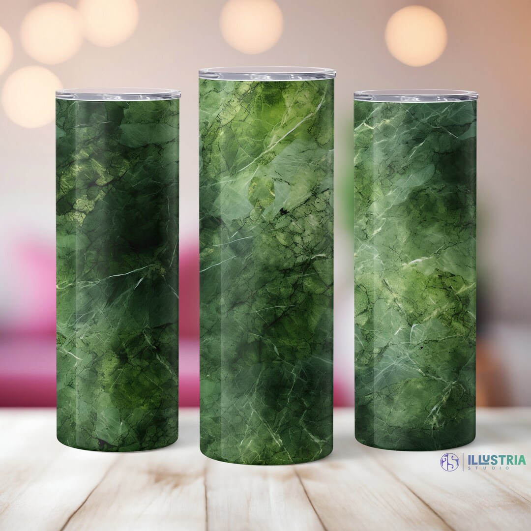 Green Marble Skinny Tumbler Wrap Sublimation Design | Digital Download ...