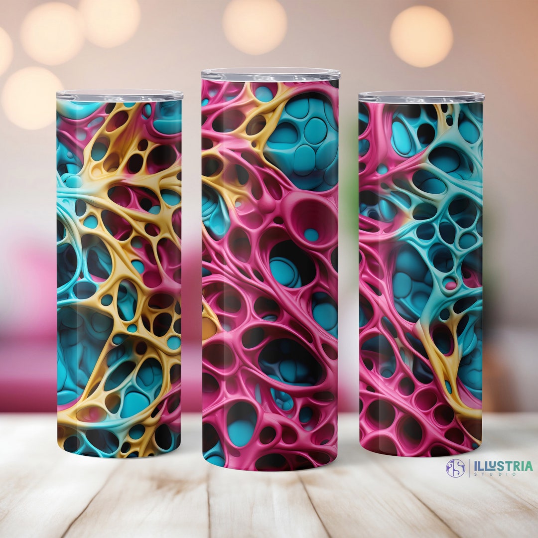 3D Webbing Skinny Tumbler Sublimation Design | 20 Oz Seamless Straight ...