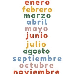Spanish Days and Months Poster Bundle for Language Learning (home or ...