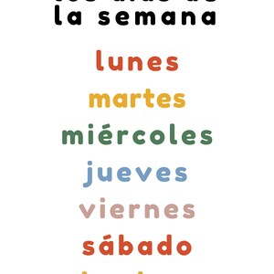 Spanish Days and Months Poster Bundle for Language Learning (home or ...