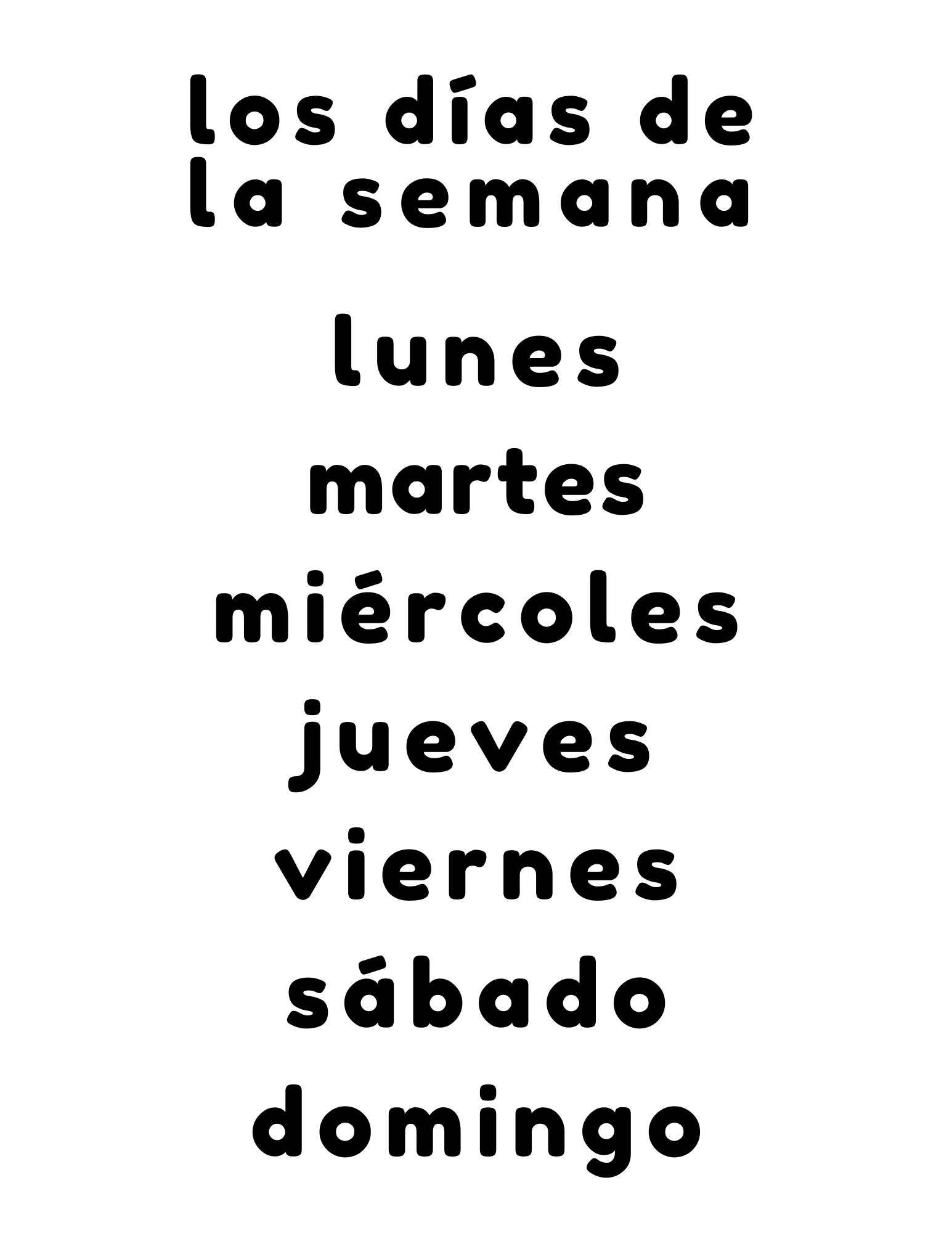 Spanish Days of the Week Poster for Language Learning (home or School ...