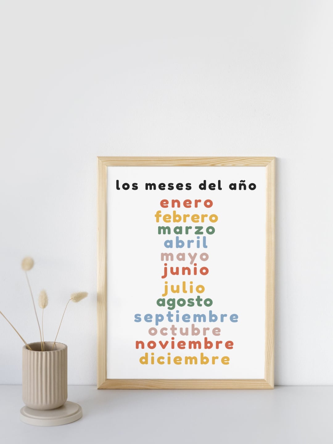 Spanish Months of the Year Poster for Language Learning (home or School ...