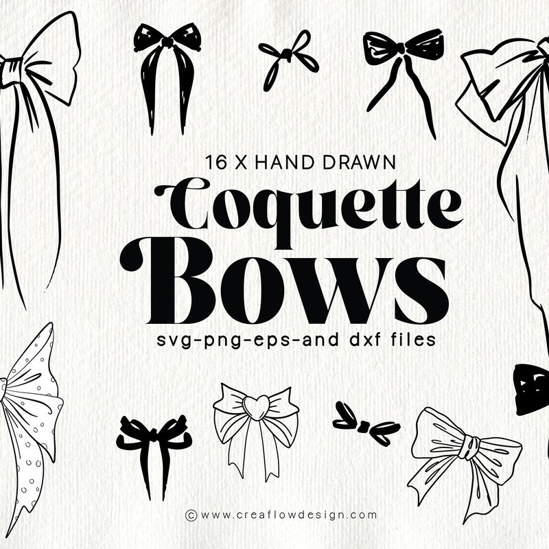 Coquette Bow Svg - Etsy