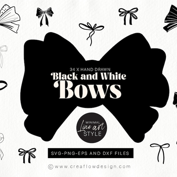 White Ribbon and Bow Svg - Etsy