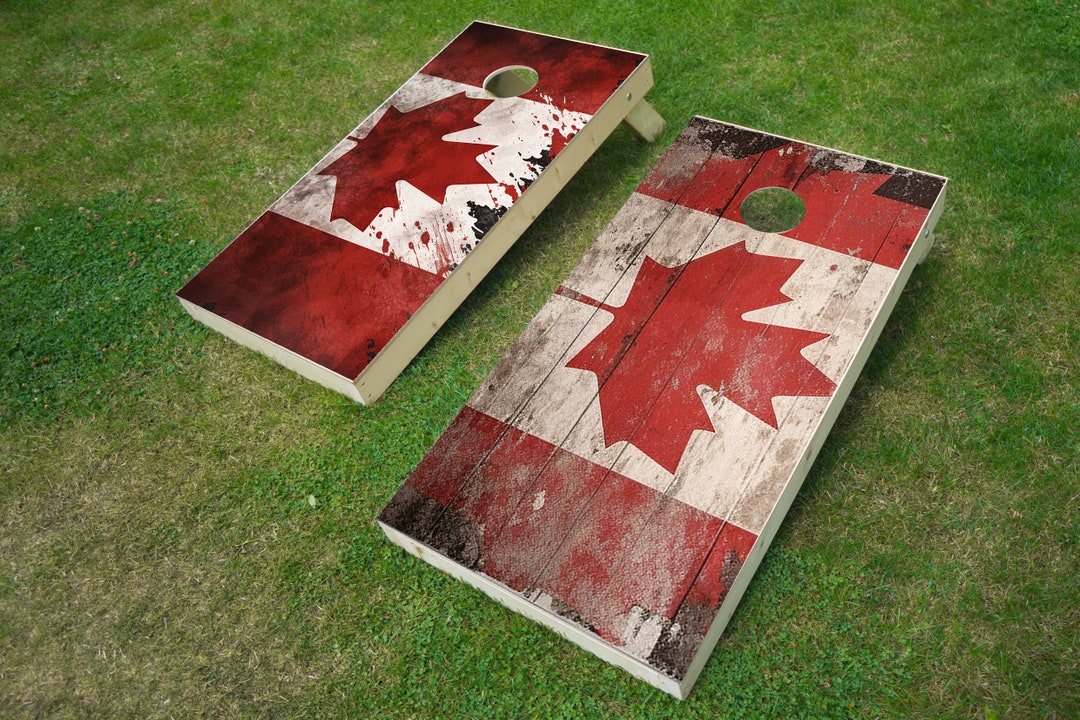 Cornhole Wrap | Digital Download | Canadian Flag | Canadian Flag Wrap ...