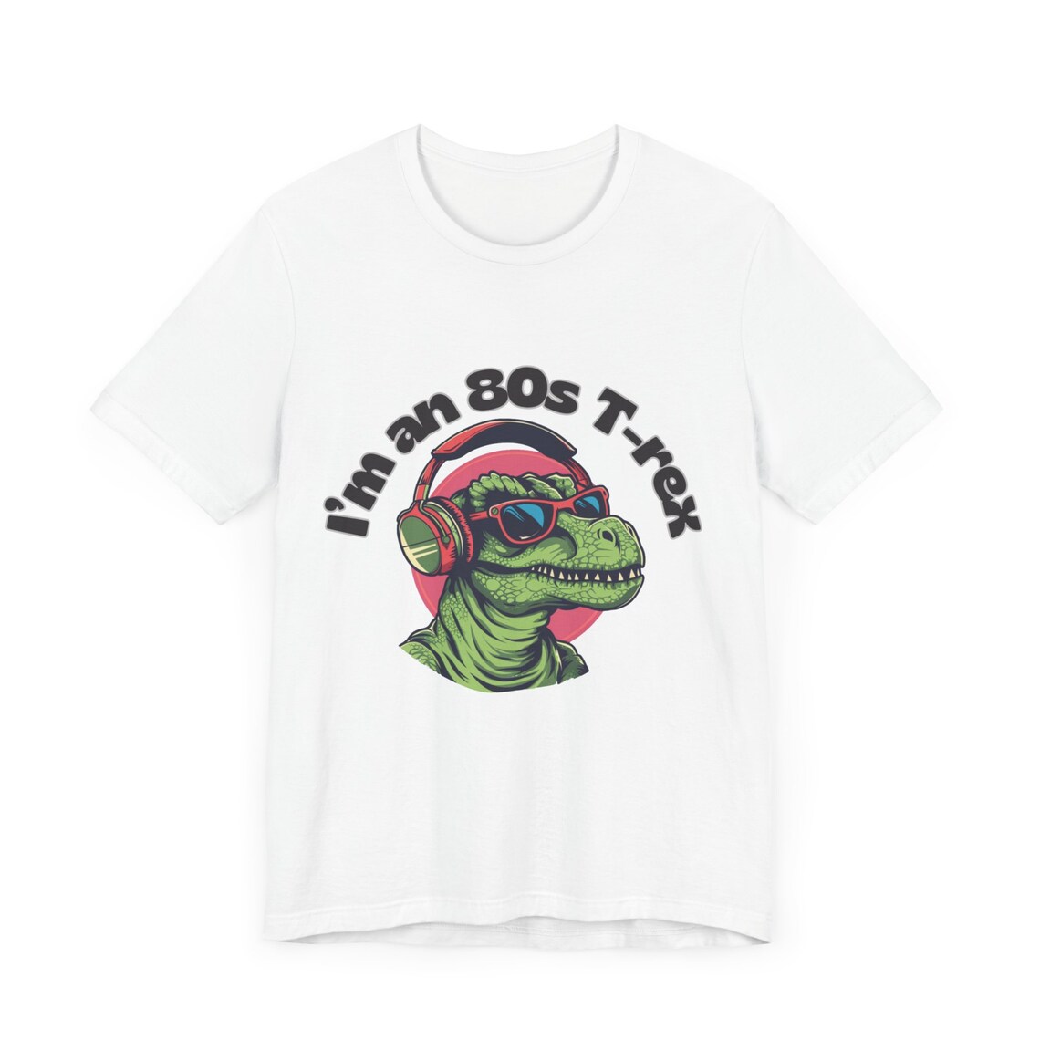 Dinosaur With Headphones T-rex, 80s Sunglasses Dino, Retro T-rex Art ...