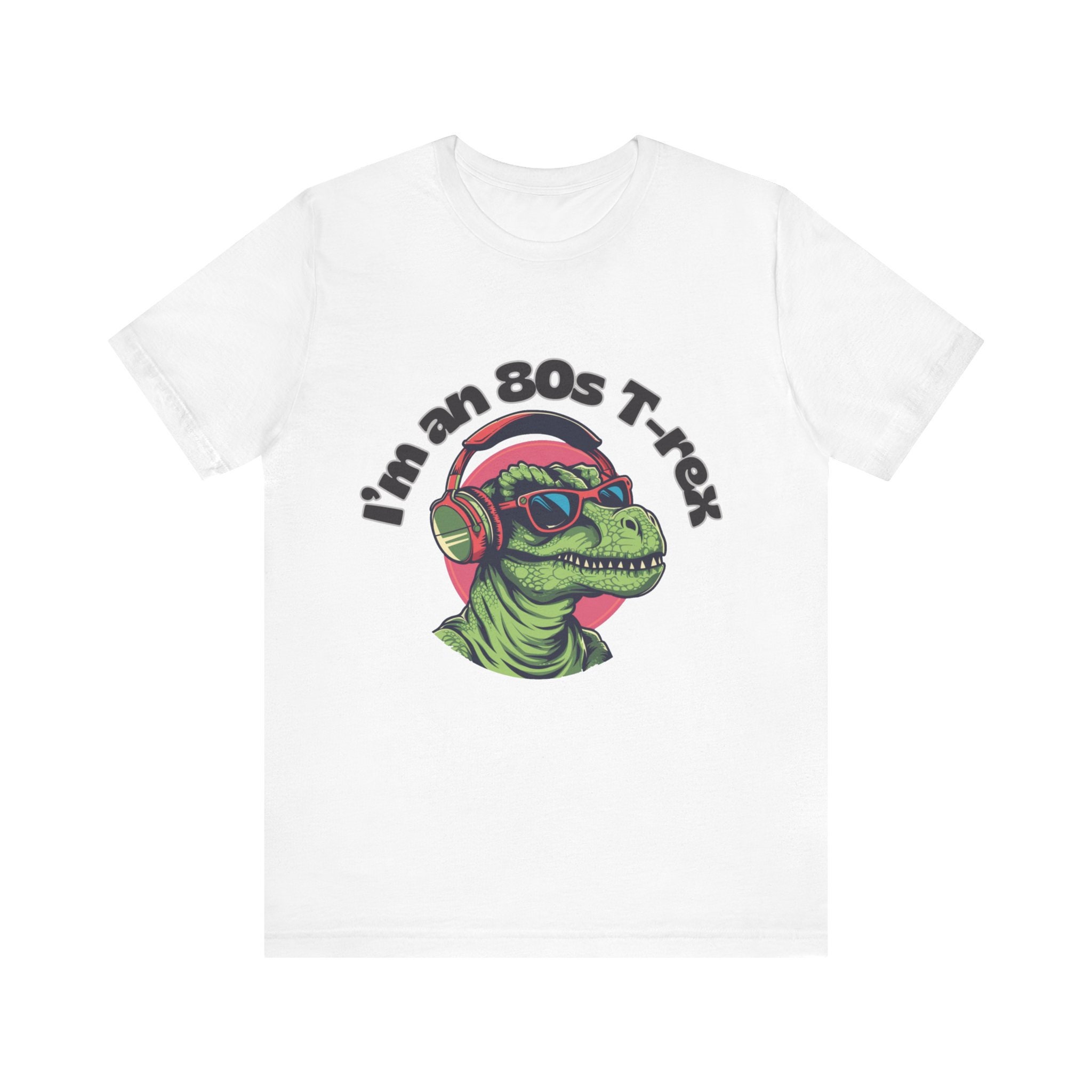 Dinosaur With Headphones T-rex, 80s Sunglasses Dino, Retro T-rex Art ...