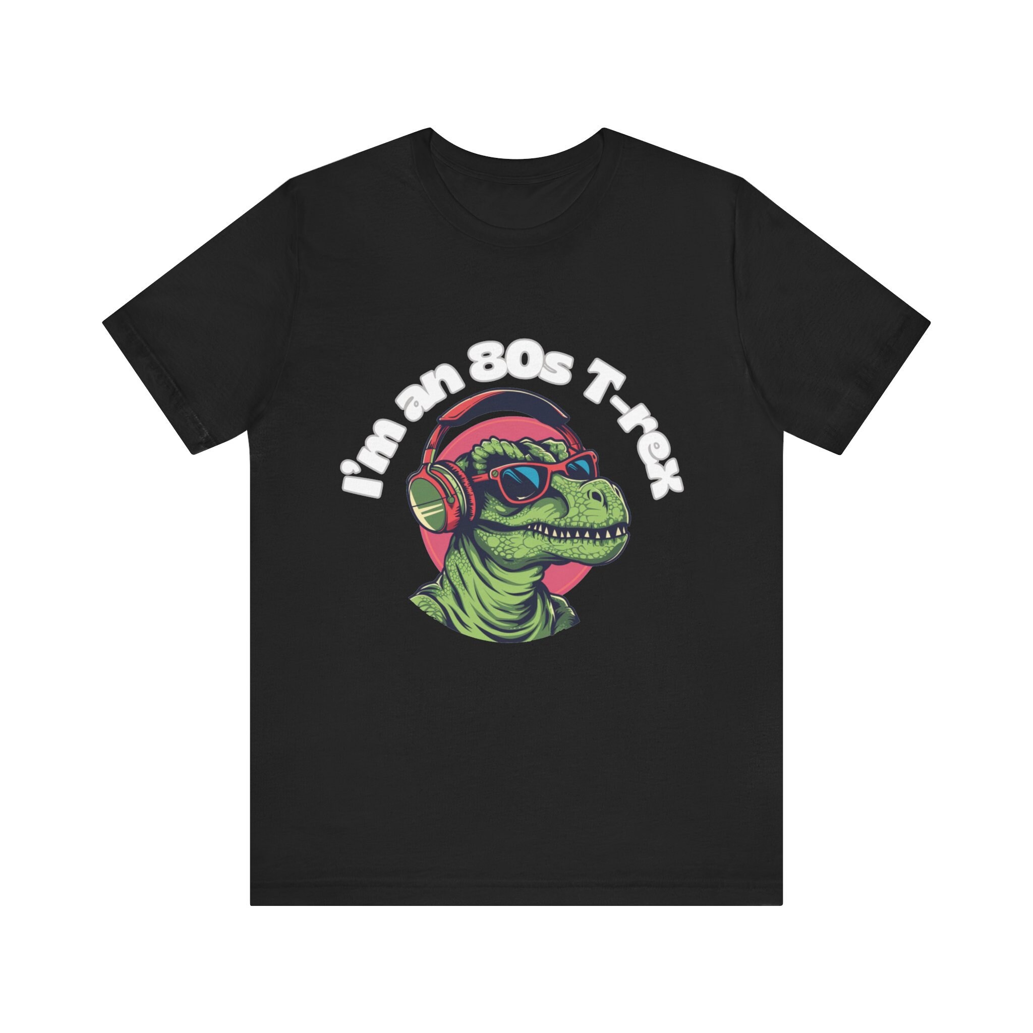 Dinosaur With Headphones T-rex, 80s Sunglasses Dino, Retro T-rex Art ...