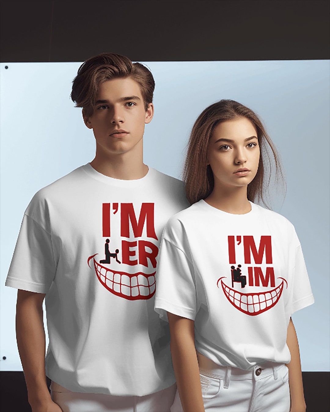 I'm Humping Him/her Adult Sex Positions Tee Valentine Shirt Valentines Day Shirt Couples Funny ...