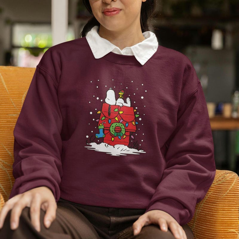 Peanuts Christmas Sweater - Etsy