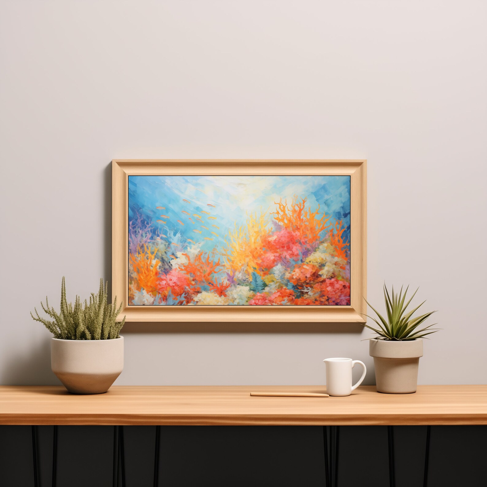 Coral Reef Euphoria - Digital Print, Aquatic Life Art, Colorful Ocean ...