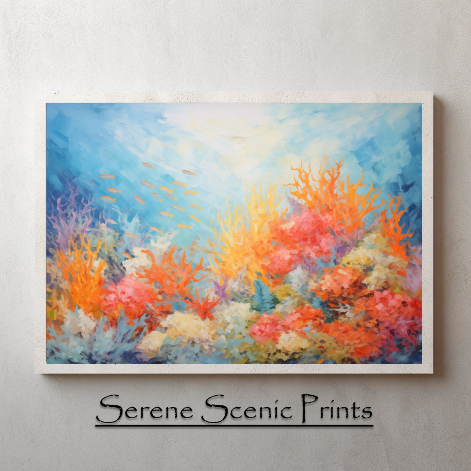 Coral Reef Euphoria - Digital Print, Aquatic Life Art, Colorful Ocean ...