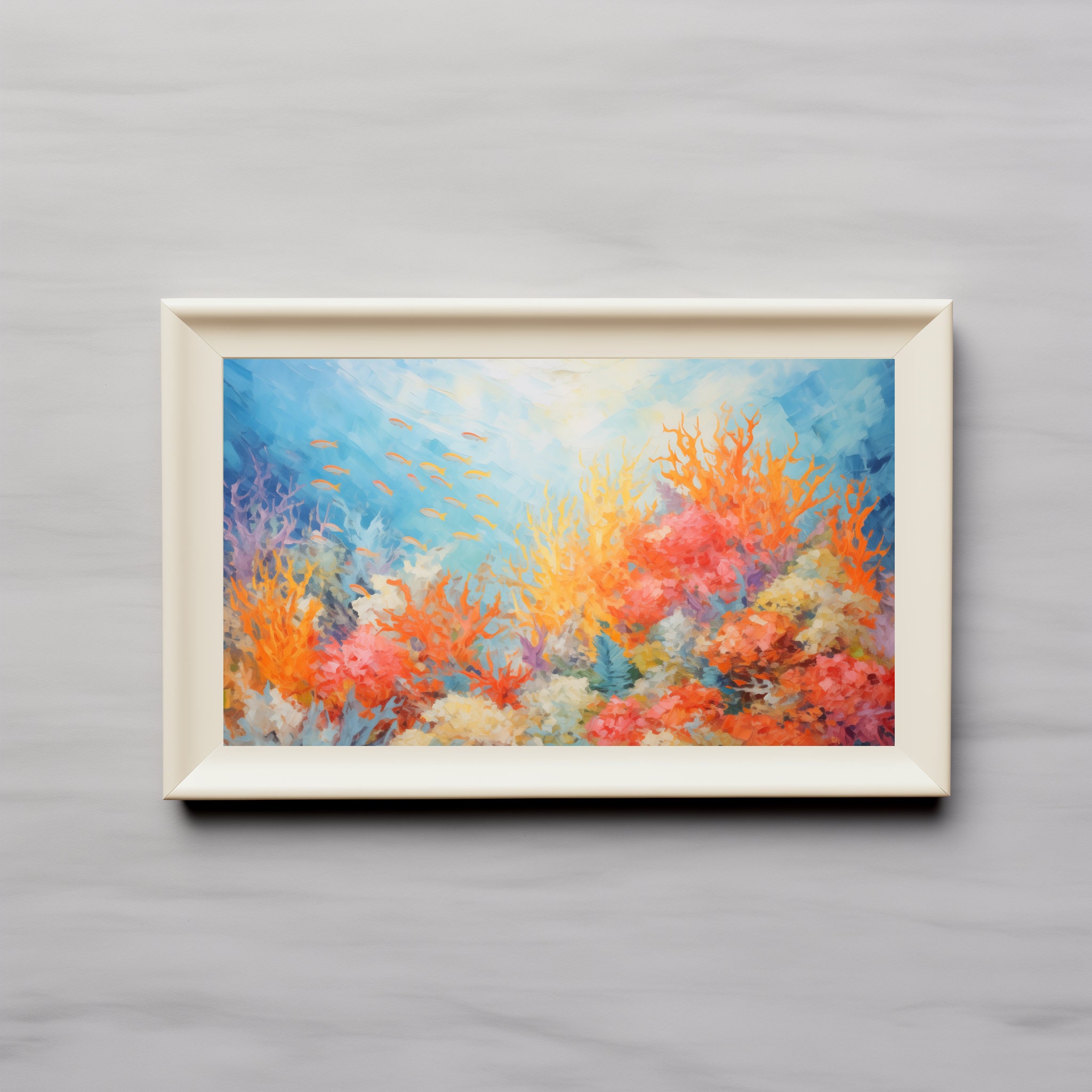 Coral Reef Euphoria - Digital Print, Aquatic Life Art, Colorful Ocean ...