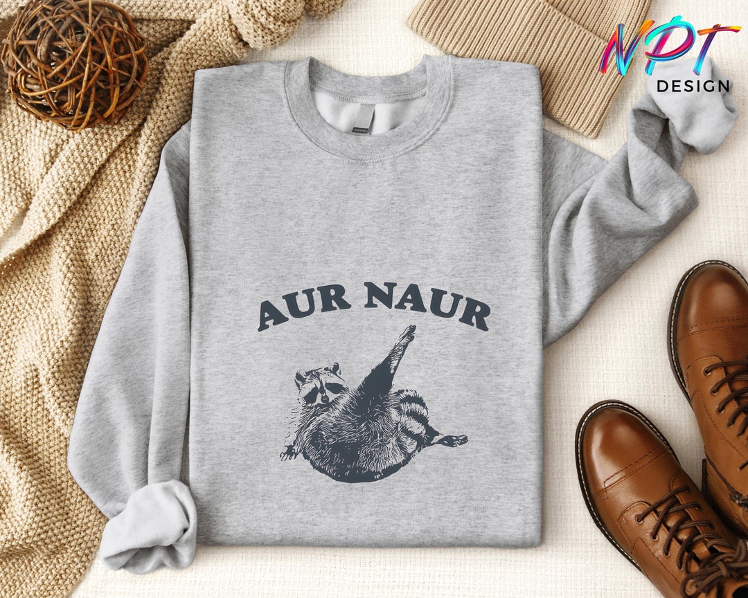 Aur Naur Sweatshirt, Trash Panda Meme Tee, Vintage 90s Retro Shirt ...