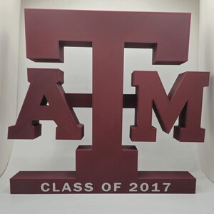 Texas A&M: Block TAMU Logo Stands - Etsy