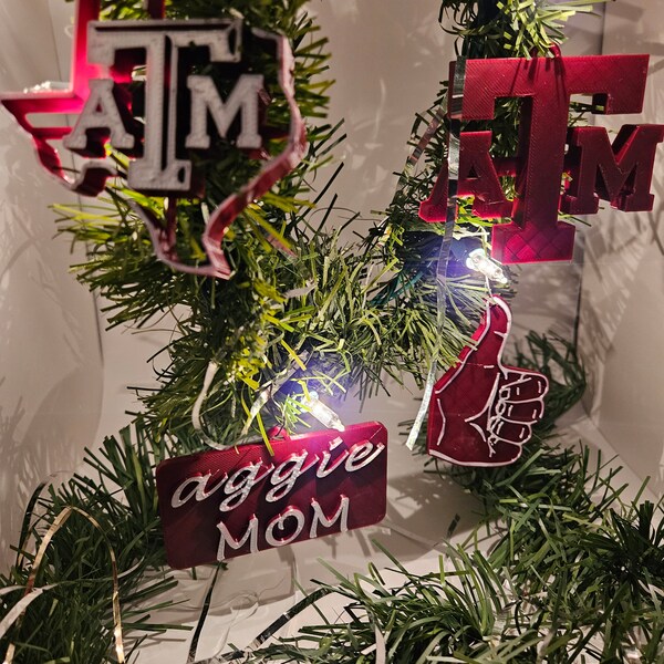 Texas A&m Aggie Christmas Ornament - Etsy
